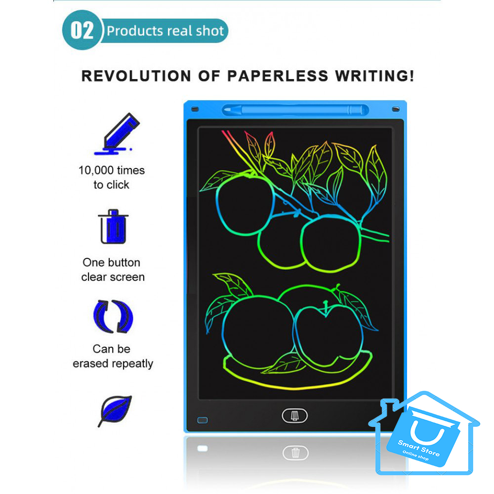 LCD WRITING TABLET FOR KIDS 12 INCH, COLORFUL DOODLE BOARD DRAWING ...