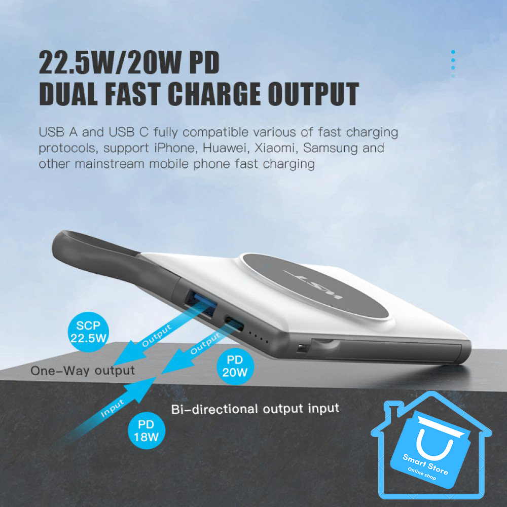 MAGNETIC WIRELESS MAGSAFE CHARGING POWER BANK 10000MAH FAST CHARGE WITH ...